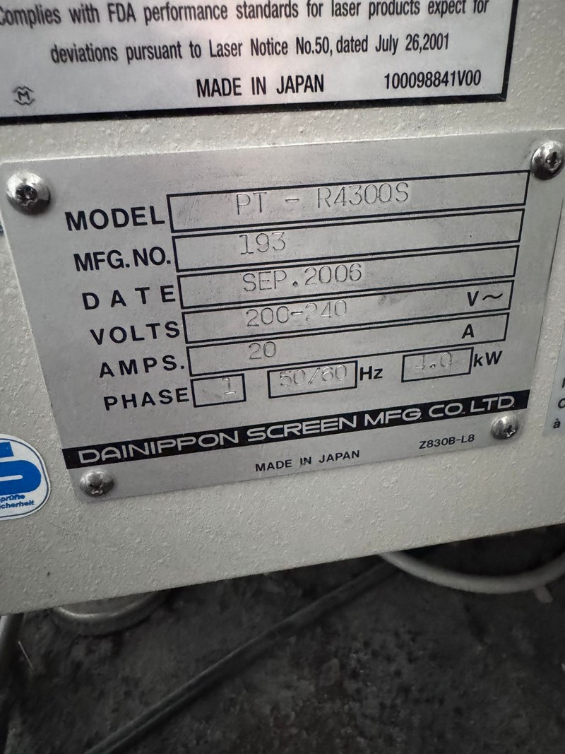 Screen PlateRite 4300S | pressXchange