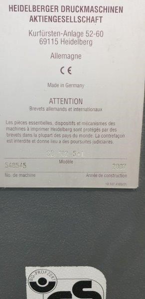 Heidelberg CD102-5+LX2 | pressXchange