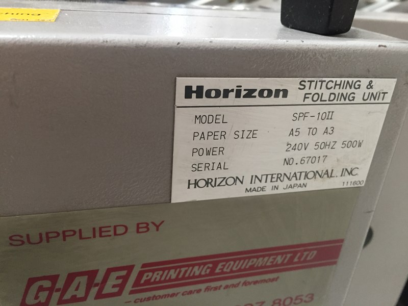 Horizon SPF10II Booklet maker | pressXchange