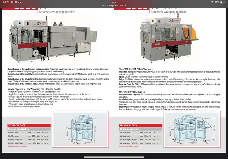 Sitma C960H-961 high speed bundle packer | pressXchange