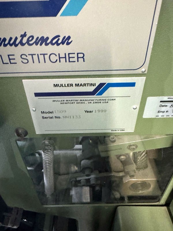 Müller Martini Minuteman 1509 Saddle Stitcher | pressXchange