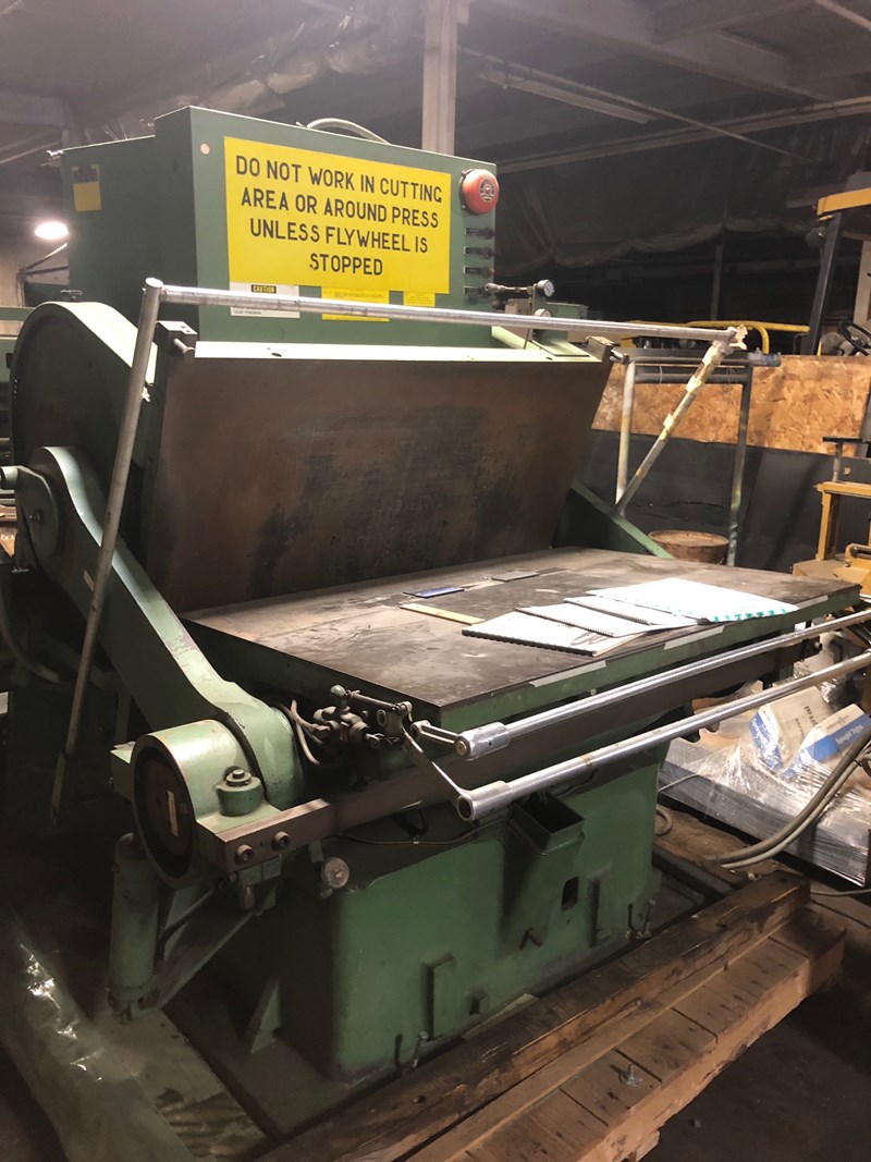 Thomson National 8-7 33 x 47 Inch Hand fed Clam Shell Die Cutter ...