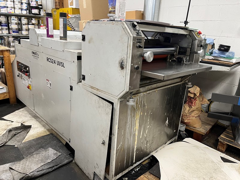 FMA Md. RCS24 UVSL 24” wide UV coater | pressXchange