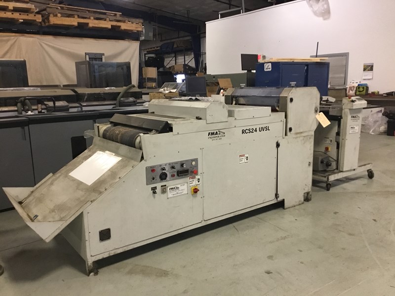 FMA Md. RCS24 UVSL 24” wide UV coater | pressXchange