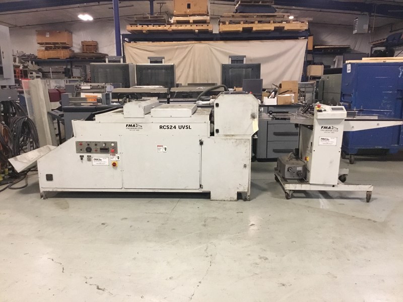 FMA Md. RCS24 UVSL 24” wide UV coater | pressXchange