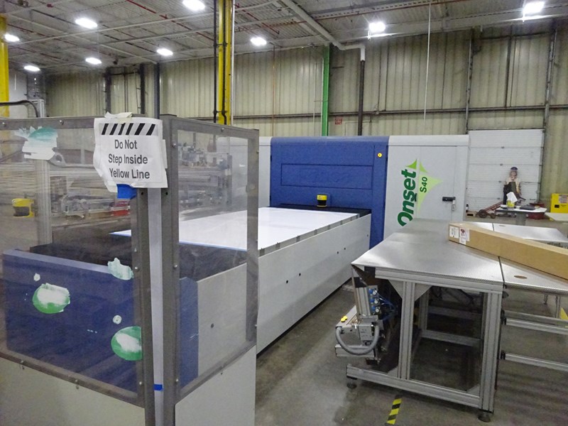 Inca Onset S40 flatbed digital wide format printer w/ auto feeder and ...