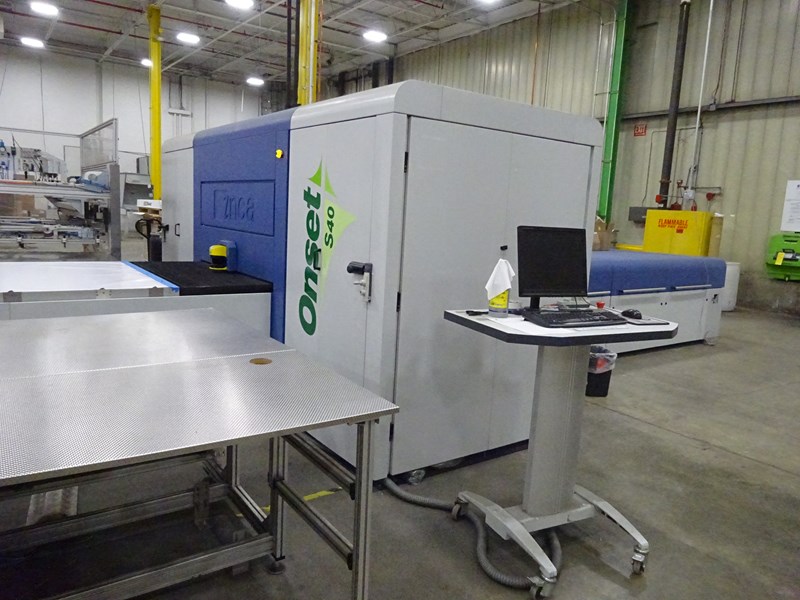 Inca Onset S40 flatbed digital wide format printer w/ auto feeder and ...