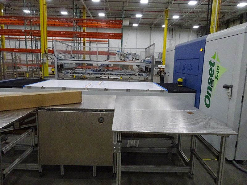 Inca Onset S40 flatbed digital wide format printer w/ auto feeder and ...
