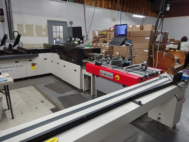 Pitney Bowes FPS SD 12F 3 station high speed inserter with ink jet ...