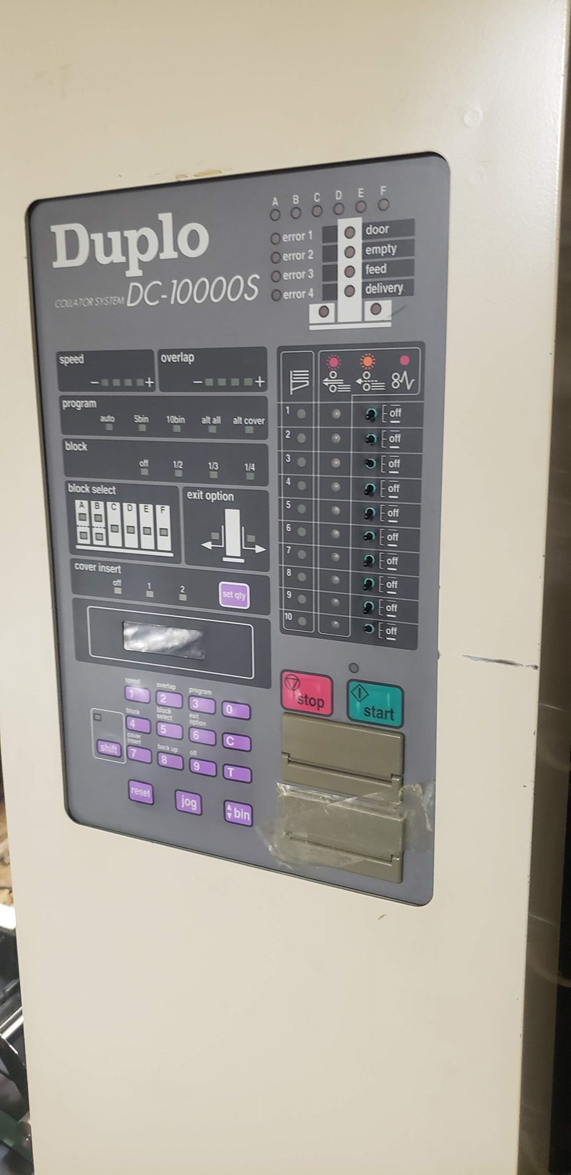 DUPLO 10000S , 1 -10 STATION VACUUM TOWER AIR COLLATOR, STITCHER ...