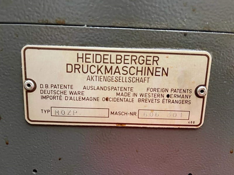 1985 Heidelberg MOZP WITH MOLLETON DAMP | pressXchange