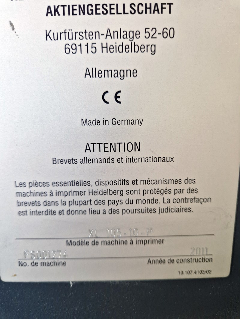 Heidelberg Speedmaster XL 105 - 10 P | pressXchange