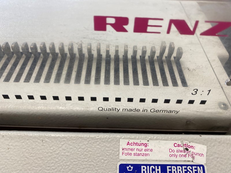 Renz ERW electric desktop punching and RENZ RING WIRE® binding machine ...