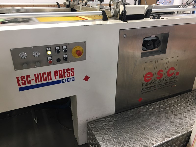 Screen Printing Machine ESC High Press Plus 1020 + UV Tunnel EPS ...