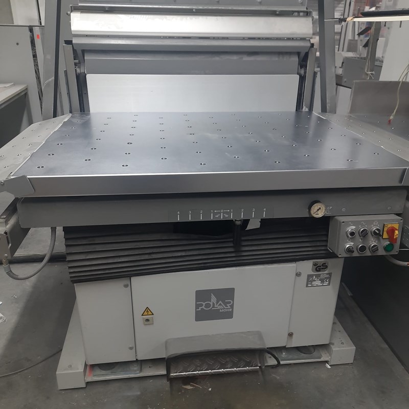 Polar 137 ED-AT cutting line ( with pile lift, jogger, and unloader ...