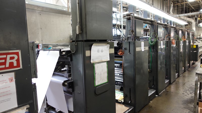Harris M110A (6) Unit (1) Web Offset Press System + Inline Finishing ...