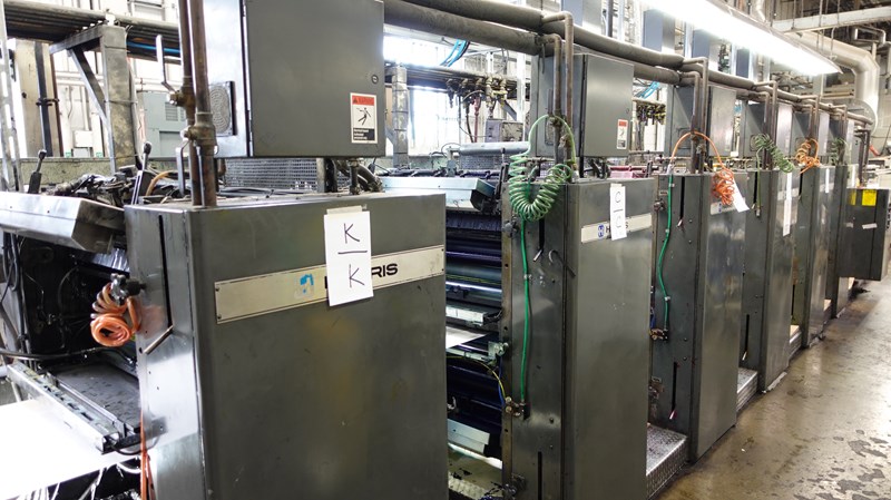 Harris M110B (6) Unit (1) Web Offset Press System with Inline Finishing ...