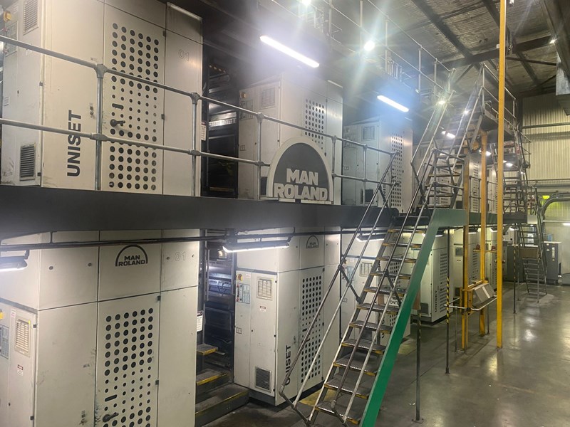 MAN Roland Uniset 75 (6) Tower Coldset + (1) Tower Heatset 22.75 ...