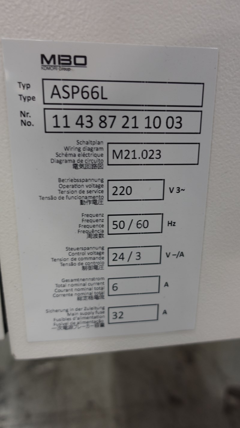 2023 MBO ASP66L Nearline Finishing Line | pressXchange