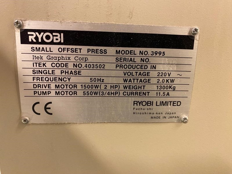 Ryobi Itek Graphix Corp 3995 | pressXchange