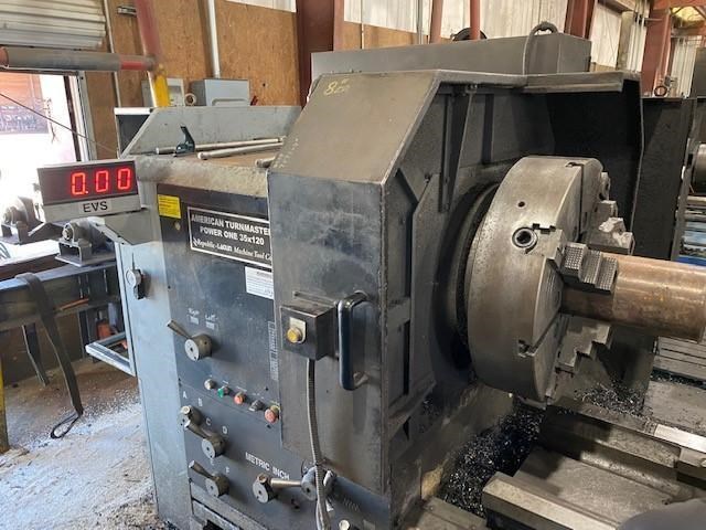 35" X 120" LAGUN MODEL POWER ONE HOLLOW SPINDLE LATHE WITH 8" SPINDLE ...