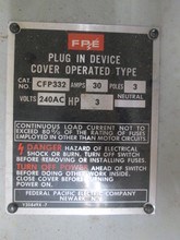 FPE Cat No.CFP332 240V 3 Hp 3 Pole Plug In Device Cover Type Bus Plug ...