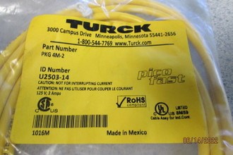 Turck PKG 4M-2 U2503-14 M8 Female Single Ended Wire Pigtail Connector ...