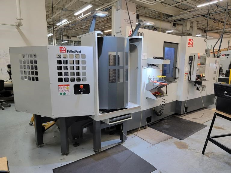 Haas EC-400 Pallet Pool 4-Axis CNC Horizontal Machining Center with 6 ...