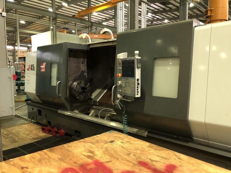 Haas ST-45L 2-Axis CNC Long Bed Turning Center with Tailstock, Steady ...