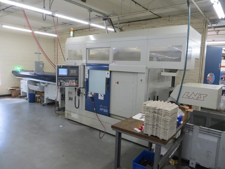 Muratec MT100T3 CNC Opposed Twin Spindle Turning Machine with 3-Turrets ...