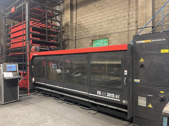 2012 AMADA MODEL FOM2 3015 NT -4000 WATT LASER WITH LOAD/UNLOAD TOWER ...