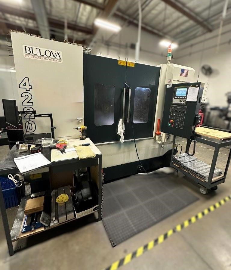 Bulova VMC-4220B Vertical Machining Center 2012 equipped with Fanuc ...