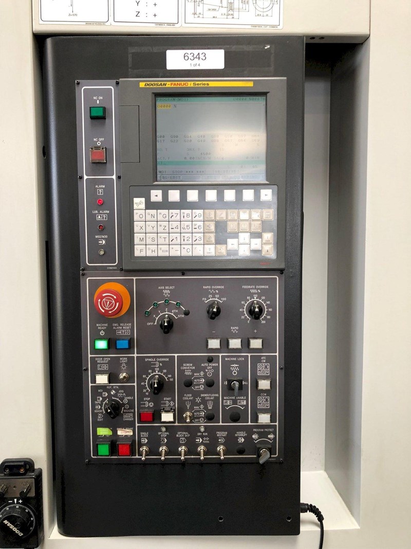 Doosan VC 510 VMC 2012 with: Pallet Changer, Fanuc i Series CNC Control ...