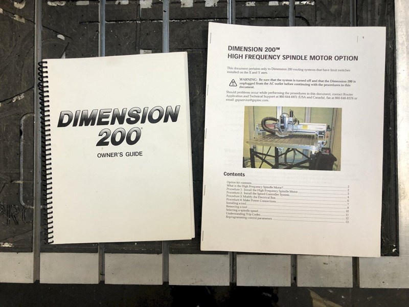 Gerber Dimension 200 Router with ARTPath, ARC Station, Anti-Backlash ...