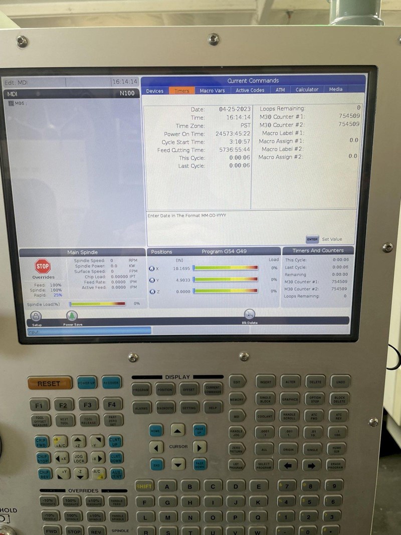 Haas Mini Mill CNC Vertical Machining Center 2018 P Cool TS Coolant ...