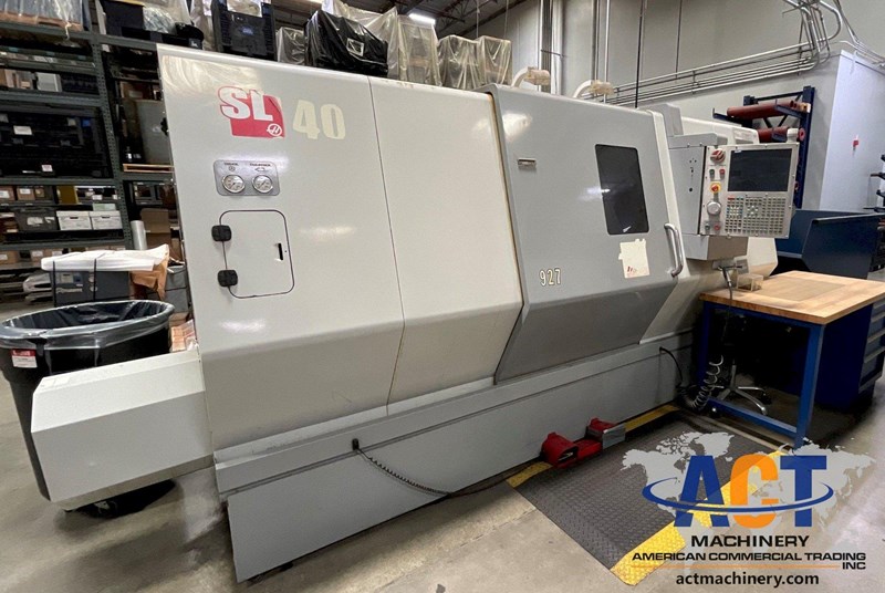 Haas SL-40 CNC Big Bore 7" Bar Cap. CNC Lathe Like ST-40, 18″ 3 Jaw Air Chuck, A2-11 Spindle ...