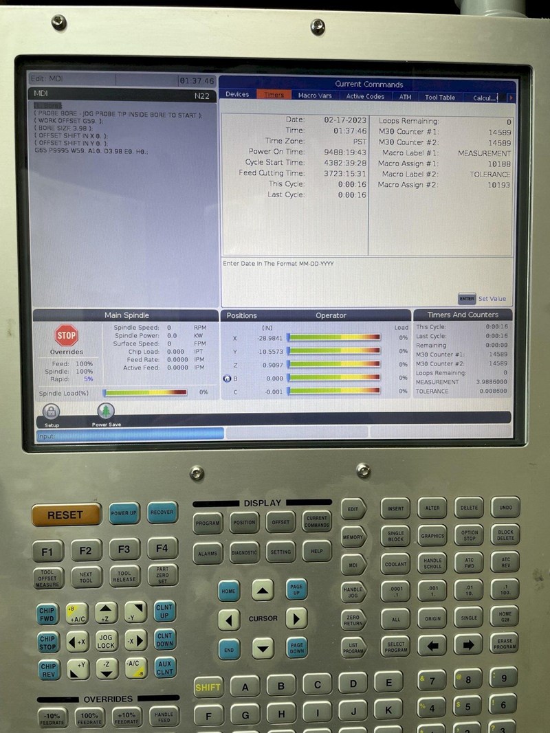 Haas UMC-750SS Super-Speed 5-Axis Vertical Machining Center 32 GB ...