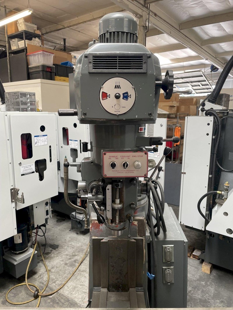 Lagun FTV-2 Vertical Knee Mill 10" x 50" Table, Vari Speed, Servo Power ...