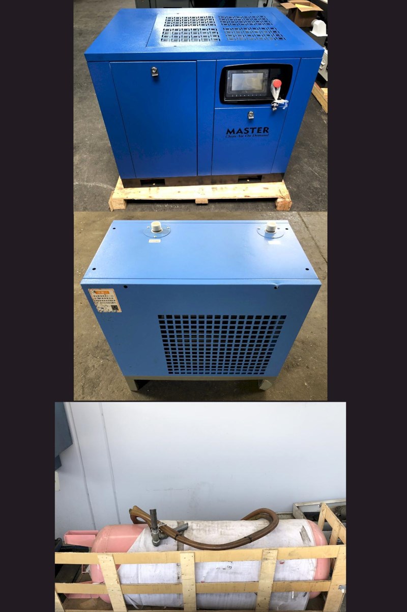Master MST-15VFD+ Screw Air Compressor with DH-20AC Refrigerated Air ...
