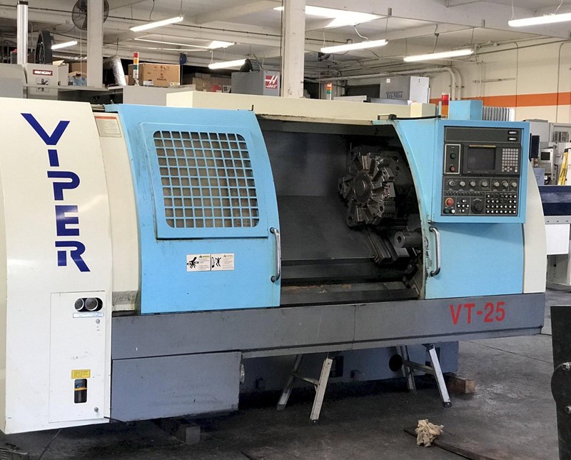Mighty Viper VT-25B CNC Turning Center 10" 3 Jaw Chuck, Chip Conveyor ...