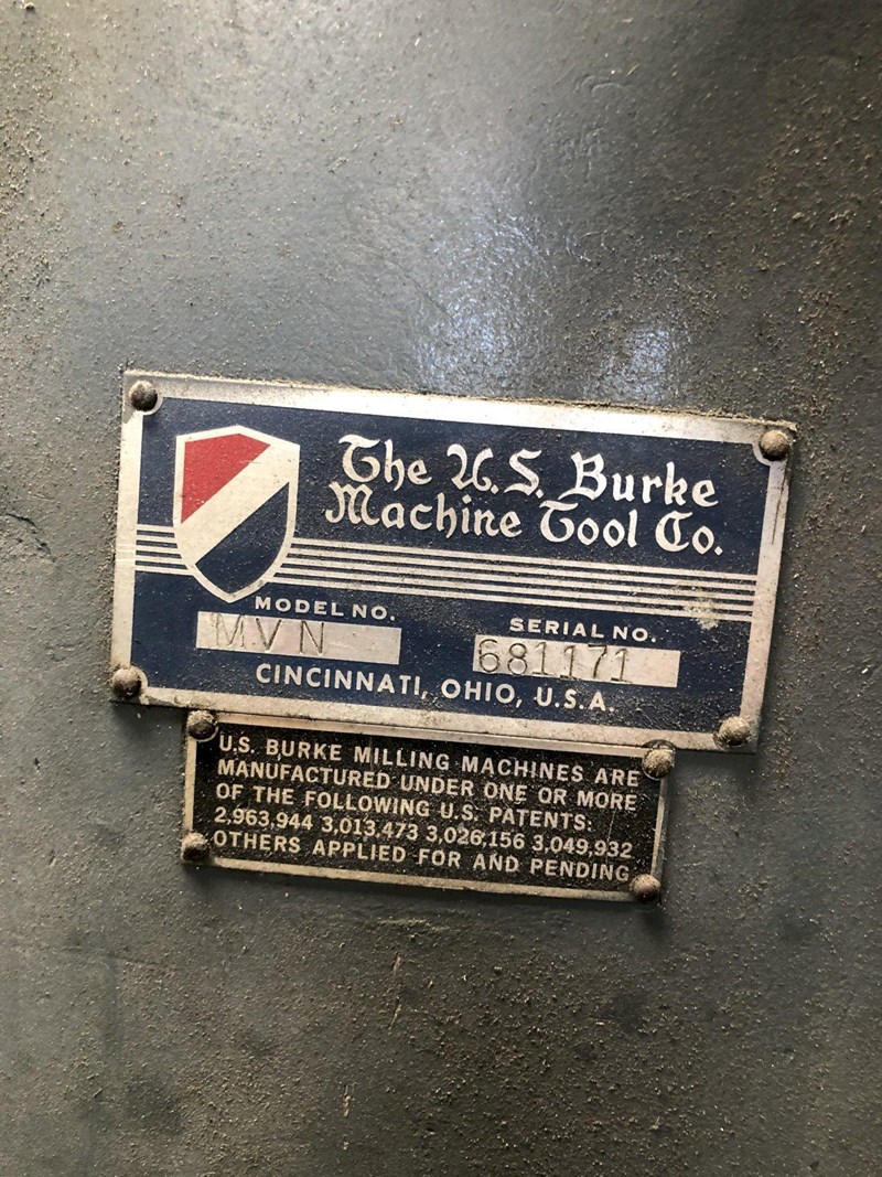 MILLRITE MVN VERTICAL MILLING MACHINE , STEP PULLY, R8 SPINDLE,X AXIS ...