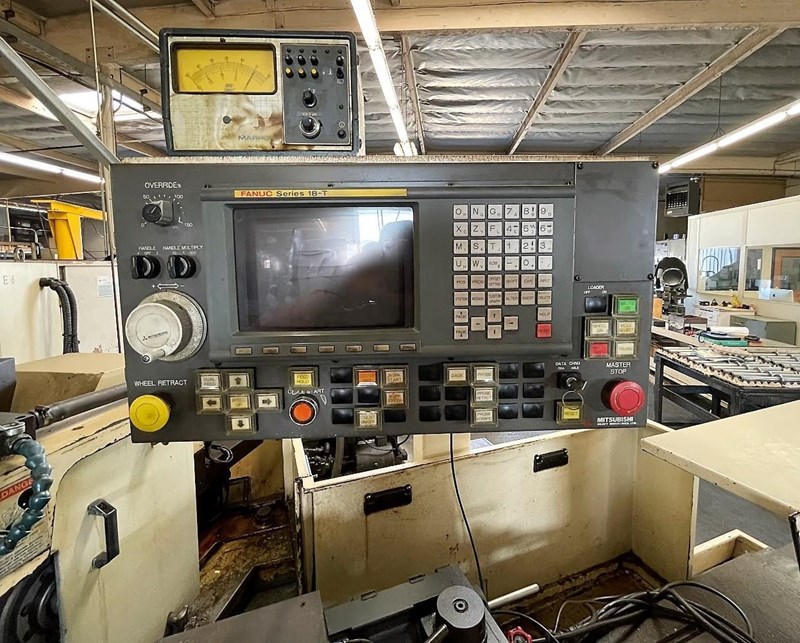 Mitsubishi RC-32-B-100A Angle Head CNC O.D. Cylindrical Grinder FANUC ...