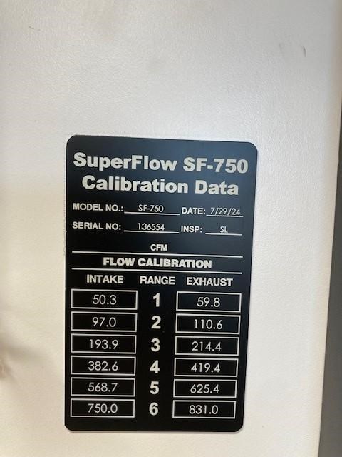 SuperFlow SF-750MC/SFSF-750FC Digital Flow Testing Flow Bench ...