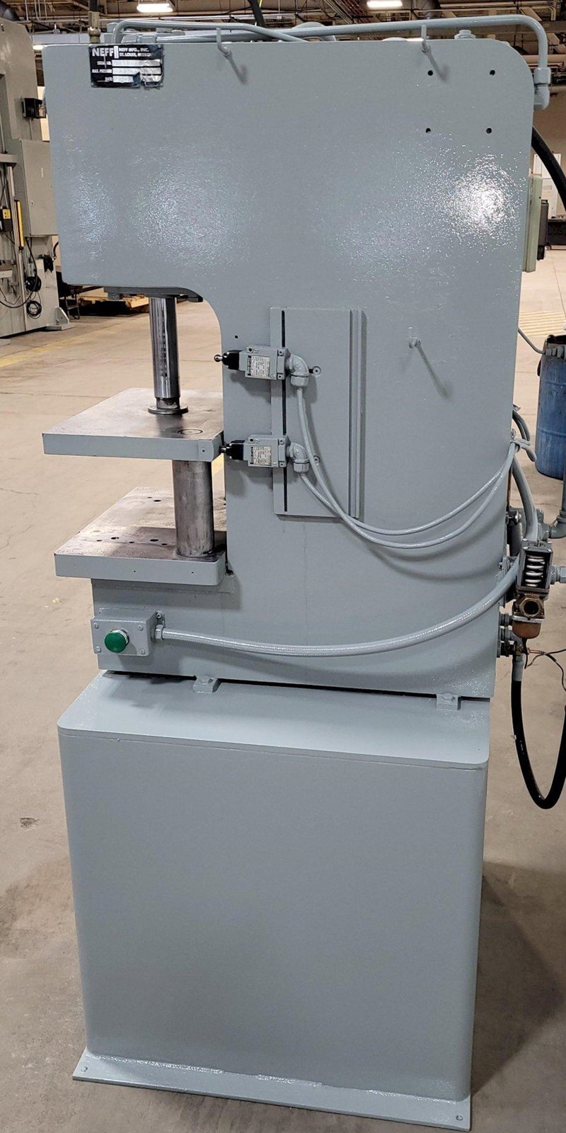 12-Ton Neff Model D12-5M Hydraulic Bench Type C Frame Press on Stand ...