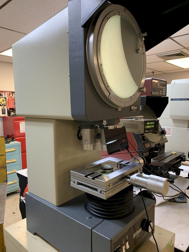 12" NIKON Model V12 Bench Top Vertical Beam Optical Comparator, SN ...