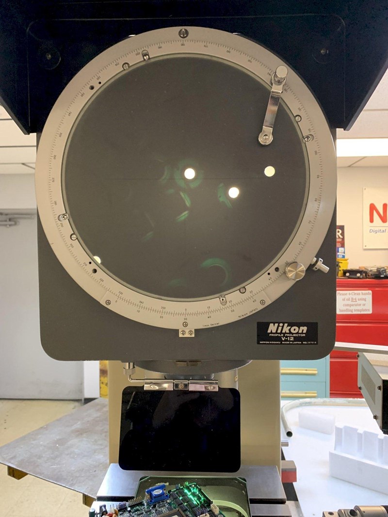 12" NIKON Model V12 Bench Top Vertical Beam Optical Comparator, SN ...