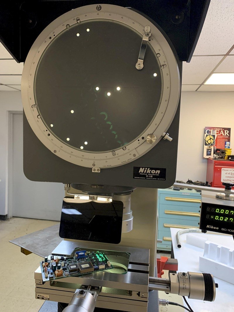 12" NIKON Model V12 Bench Top Vertical Beam Optical Comparator, SN ...