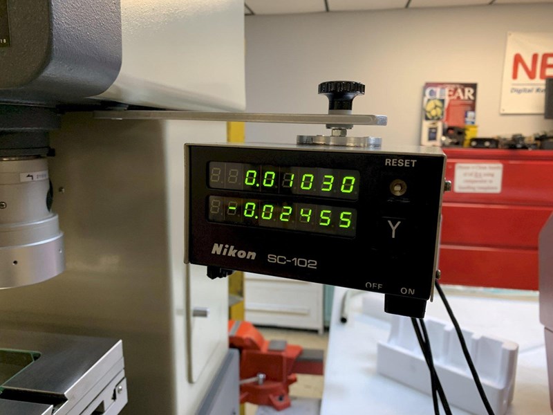 12" NIKON Model V12 Bench Top Vertical Beam Optical Comparator, SN ...
