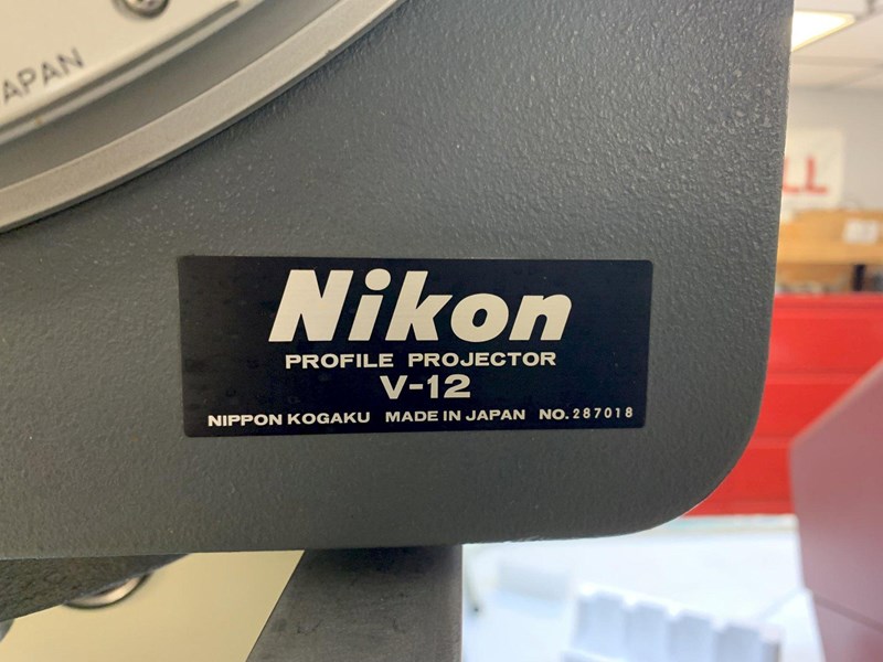 12" NIKON Model V12 Bench Top Vertical Beam Optical Comparator, SN ...