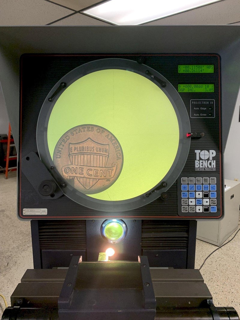 14" OGP (Optical Gaging Products) Top Bench Optical Comparator, S/N ...